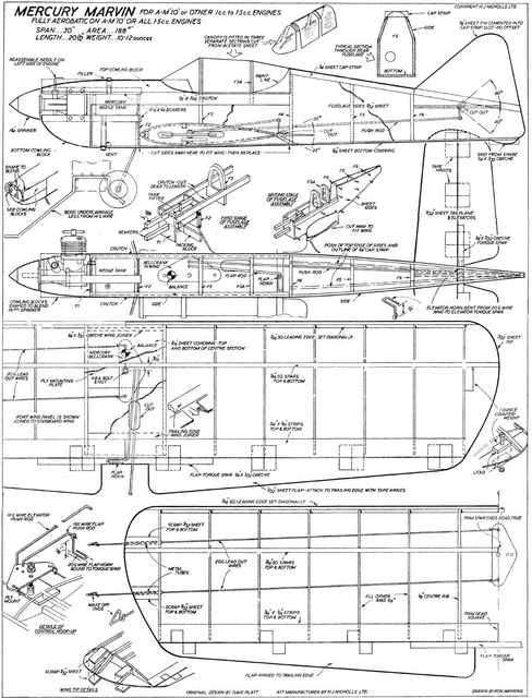 MERCURY MARVIN PLAN classic control line £8.76 - PicClick UK