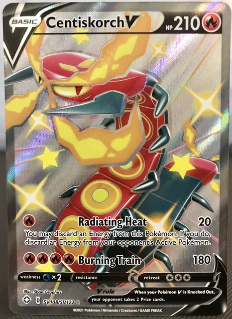 POKÉMON TCG CENTISKORCH V SV108/SV122 Shining Fates Shiny Vault Holo ...