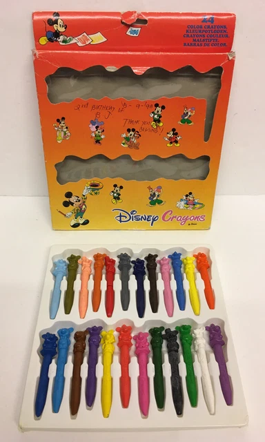 VINTAGE WALT DISNEY Crayons Mickey Mouse Shape By Rozenco Toy Colouring ...