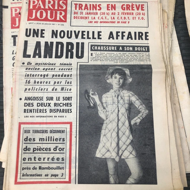 JOURNAL PARIS JOUR n° 2293 janvier 1967, Geraldine Chaplin ...