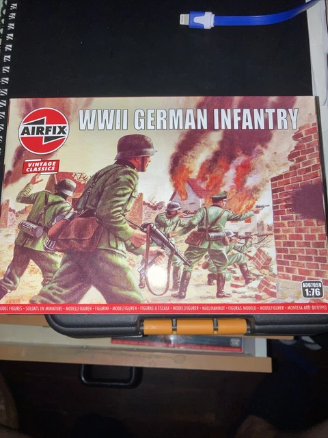 AIRFIX WWII GERMAN Infantry 1:76 Scale Model Soldiers Unpainted Plastic ...