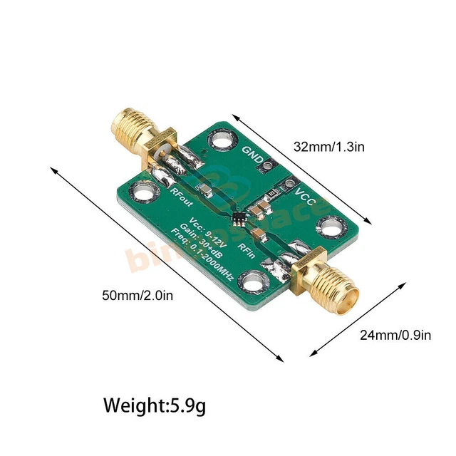 RF WIDEBAND AMPLIFIER Low-noise LNA Broadband Module Gain 32dB 0.1 ...