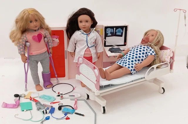 OUR GENERATION, 'GET Well Soon' Hospital Room Playset w/ x3 Dolls ...