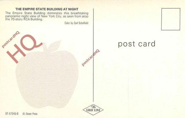 PICTURE POSTCARD; NEW York City, the Empire State Building At Night £2. ...