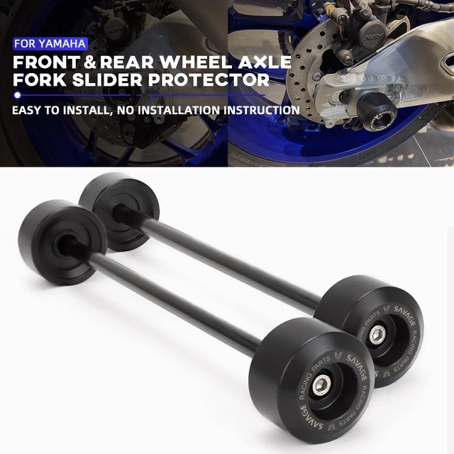 CNC FRONT REAR Axle Sliders Crash Guard For YAMAHA YZF R6 YZF R1/M/S FZ ...