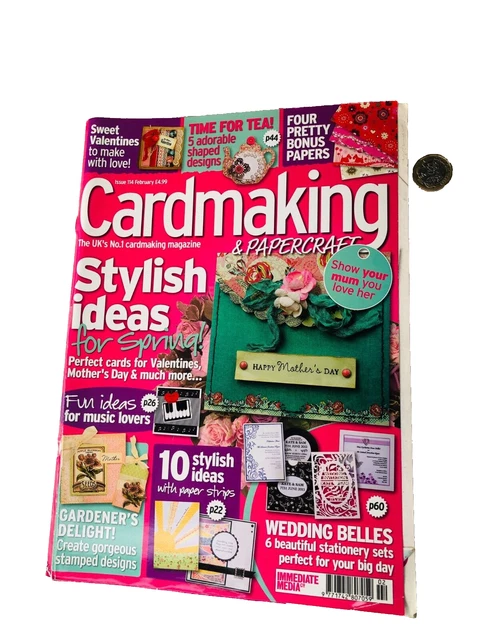 MAGAZINE CARD MAKING & Papercraft Craft Mag Issue 114 February nfb £6. ...