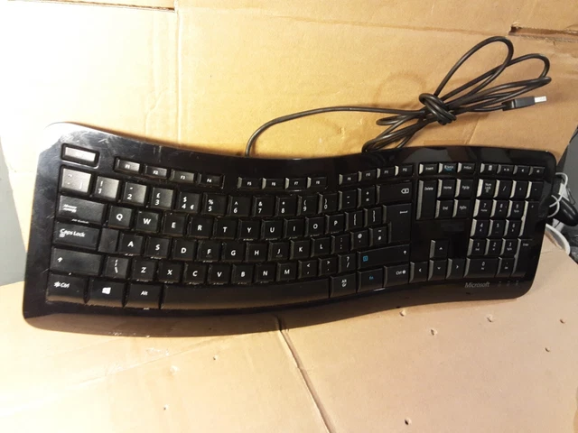 MICROSOFT COMFORT CURVE 3000 Ergonomic Keyboard UK USB £18.99 - PicClick UK