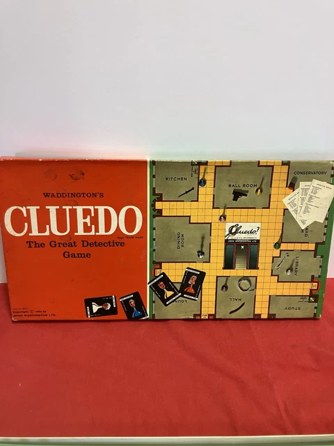 VINTAGE CLUEDO BOARD Game 1965 Version All Complete with wear ...