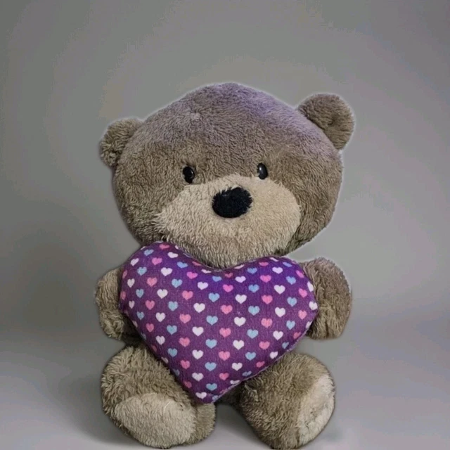 HUGS TEDDY BEAR plush toy holding a heart 13”, birthday, anniversary ...