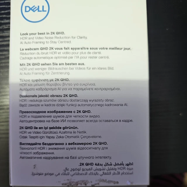 DELL PRO 2K Webcam QHD 60fps (WB5023-DEMEA) £47.50 - PicClick UK