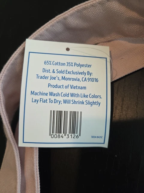 TRADER JOE’S LIMITED Edition 2026 Drop Mini Stripe Canvas Tote Bag Pink ...