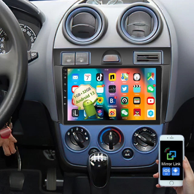 FÜR FORD FIESTA MK5 VI 2002-2008 Android 13 Autoradio GPS WIFI FM RDS ...
