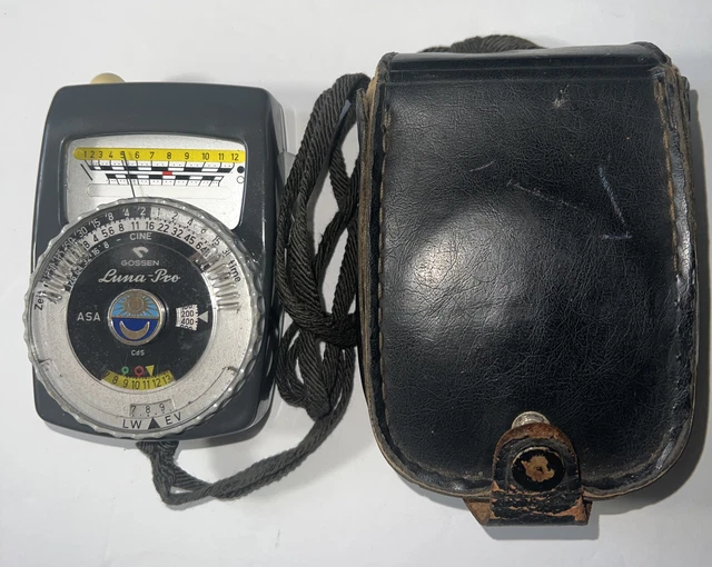 VINTAGE GOSSEN LUNA Pro Battery-Powered Light Exposure Meter w/ Case ...