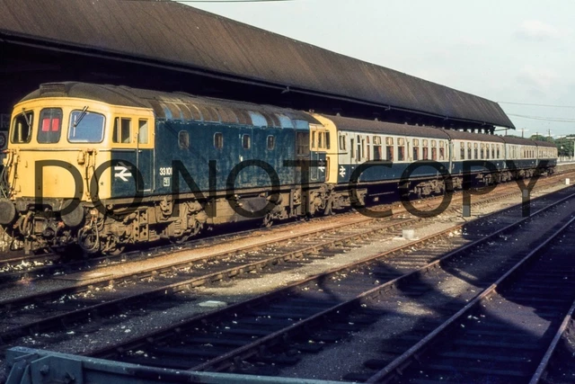 UK DIESEL TRAIN Railway Photograph Of Class 33 33101 Loco. Rm33-257 £1. ...