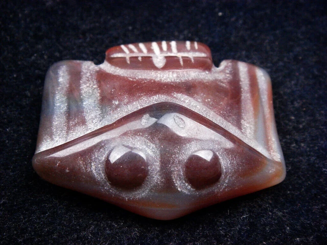 OLD NEPHRITE JADE Stone Carved Sculpture Ancient Bat w/ Wings Open ...