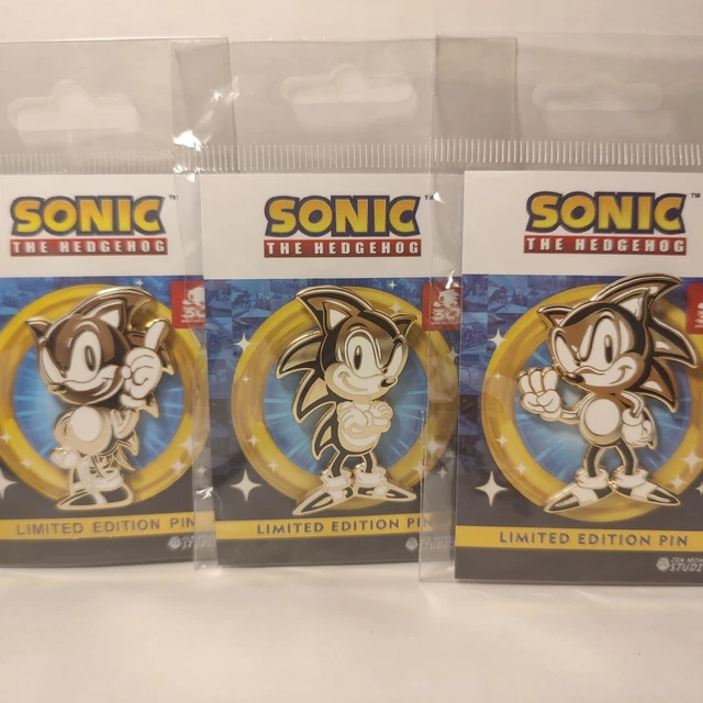 SONIC THE HEDGEHOG 30th Anniversary Enamel Pins Set Of 3 Official ...