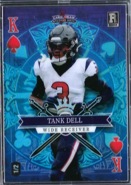 TANK DELL 2023 Wild Card Stack Deck #'d 1/2 RC bleu King Spade TEXANS ...