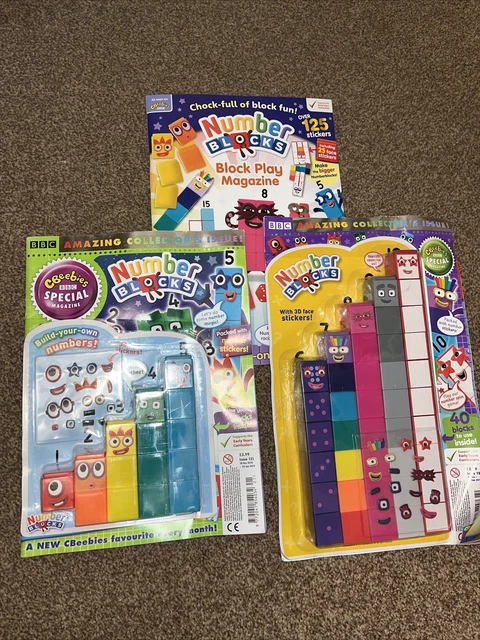 NUMBERBLOCKS BUNDLE CBEEBIES Maths Block Play Magazine + 1-10 figurines ...