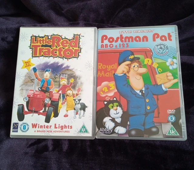 LITTLE RED TRACTOR &Postman Pat ABC & 123 DVDS Pre-school £3.00 ...