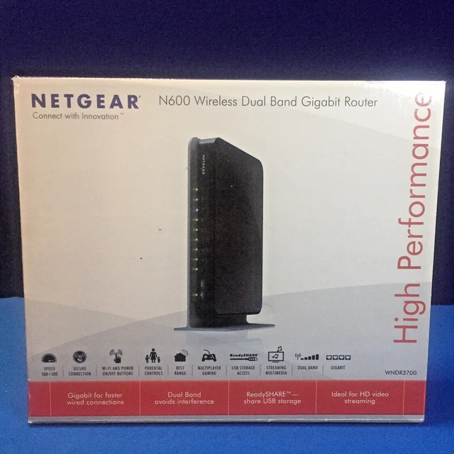 NETGEAR N600 WI-FI Wireless Dual Band Gigabit Router WNDR3700 $13.90 ...