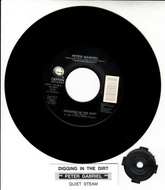 PETER GABRIEL Digging In The Dirt 7" 45 rpm record + juke box title ...
