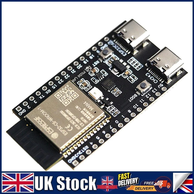 Esp32 C6 Minimum System Board Dual Type C Esp32 C6 Wroom 1 Risc V 512kb Sram £1030 Picclick Uk