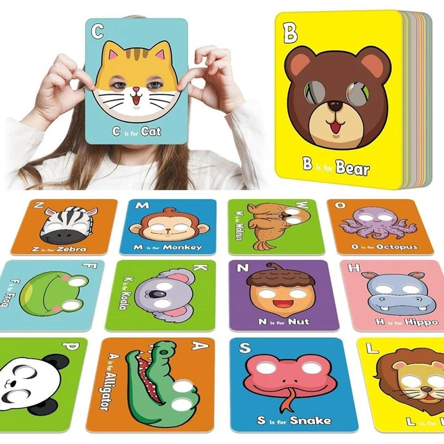ALPHABET FLASH CARDS,GIANT ABC Animal Flash Cards For Toddler丨UK £9.14 ...