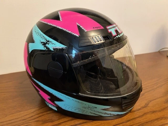 RARE CLASSIC MOTORCYCLE/BIKE Crash Helmet Late 70S/80? Size 59-60 Made ...
