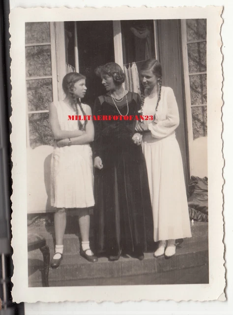 ORIG. FOTO FRANKFURT Oder Einsegnung hübsche Mädels BDM Zöpfe Mutter ...