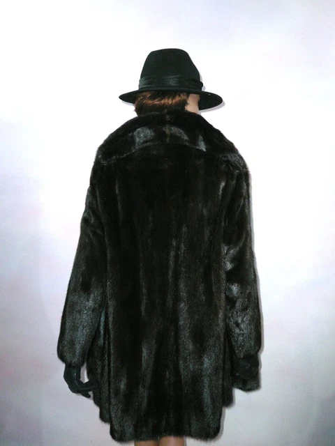 VINTAGE REAL RANCH Mink Fur Jacket Coat Norka Visone Nerz 10 - 12 - 14 ...