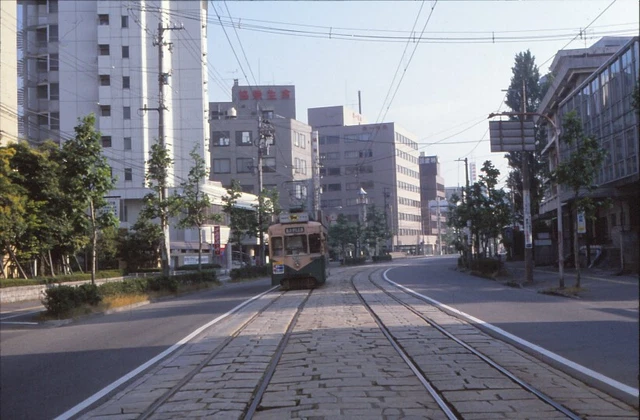 ALTES DIA TW 7017 Straßenbahn Toyama Japan 22.05.1991 Tram agü-T1-47 ...