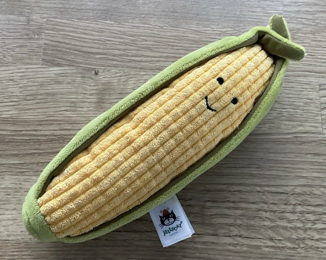 JELLYCAT VIVACIOUS VEGETABLE Sweetcorn Corn On the Cob Plush Vegetable ...