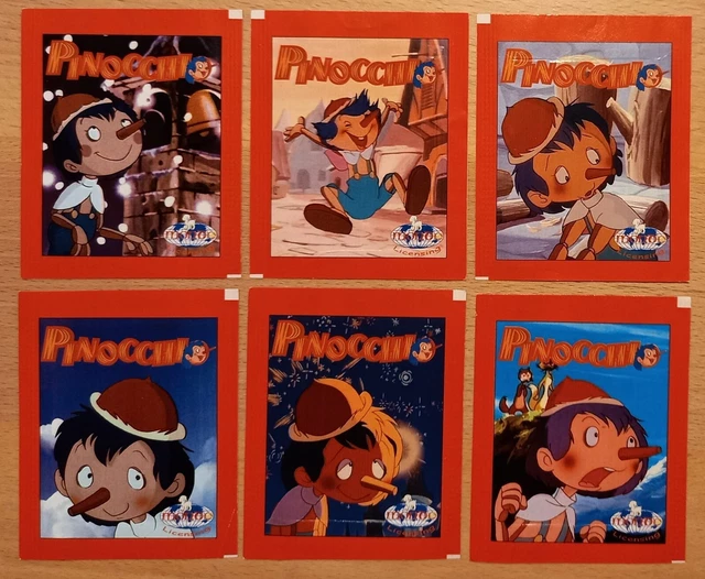 6X BUSTINE VUOTE figurine Serie Completa Pinocchio, Mondo Licensing ...