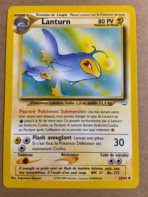 CARTE POKEMON - Lanturn - 32/64 - Bon Etat / Tbe EUR 9,90 - PicClick FR