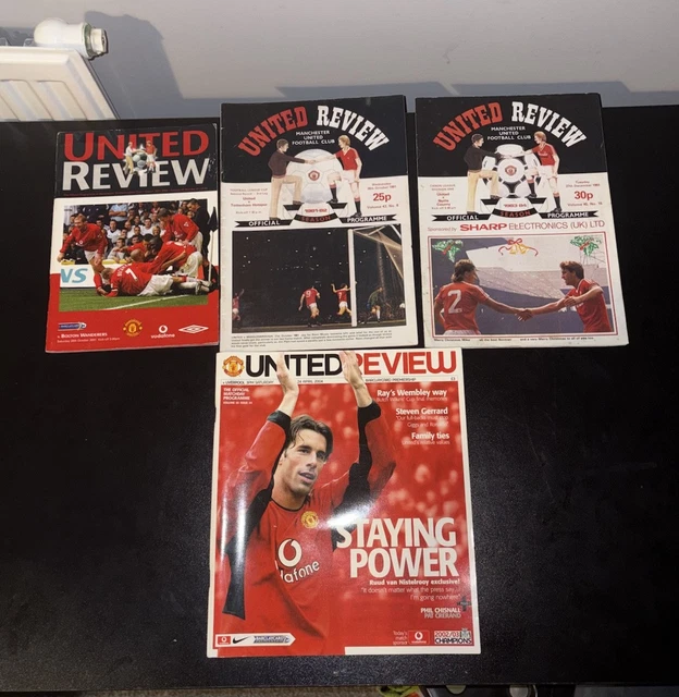 MANCHESTER UNITED FOOTBALL Programmes From 1981-2004 £16.32 - PicClick UK