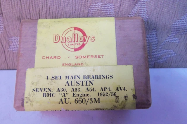 NOS BEARING SET Dualloys Austin Seven A30 A53 A54 Ap4 Av4 Bmc "A ...
