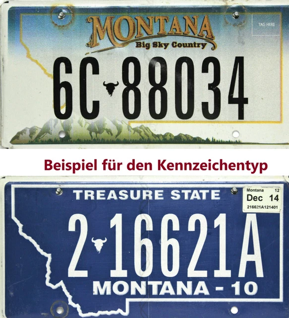 MONTANA RÉTRO / Olive Mountain License Plate US Original Plaque EUR 7 ...