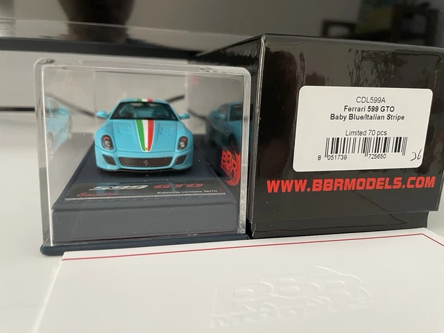 1/43 BBR DELUXE Calisto Ferrari 599 GTO Baby Blue Rare No MR Makeup ...