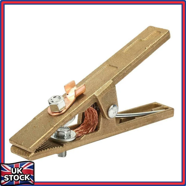 GROUND CLAMP WELDING Electrode Holder Earth Ground Cable Clip Crocodile ...