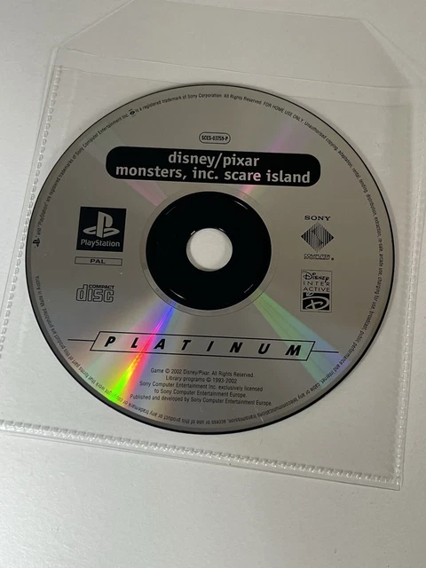DISNEY / PIXAR Monsters Inc - Scare Island - Disc only - Playstation 1 ...