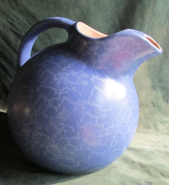 VINTAGE SIGNED RED WING RUMRILL 547 Art Pottery Pitcher in Dutch Blue ...