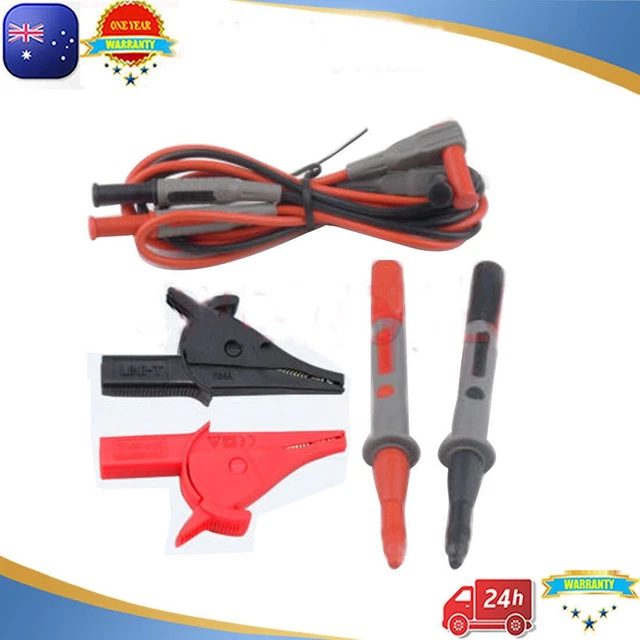 UNI-T MULTIMETER TEST kit lead probe Alligator clip SET 3 in 1 for ...