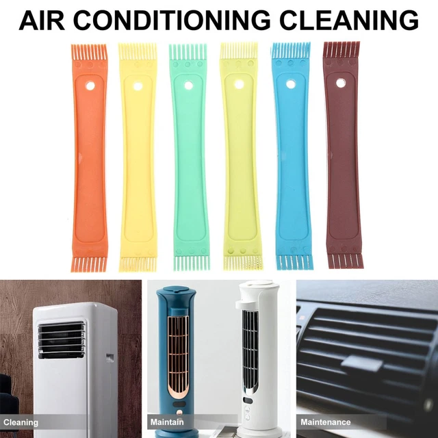 6 PCS PLASTIC Fin Comb Set Air Conditioner Fin Cleaner Radiator Brush ...