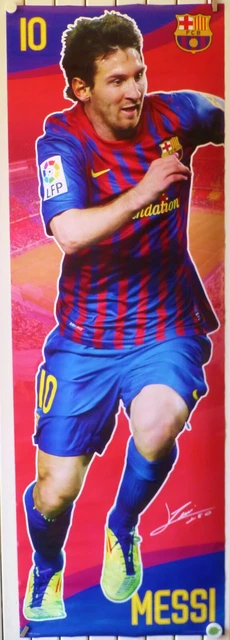 LIONEL MESSI 10 Poster Affiche FCB LFP 53x158cm BARCELONE Football Club ...