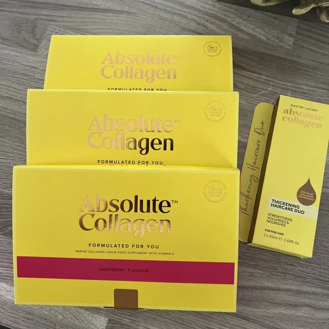ABSOLUTE COLLAGEN MARINE Liquid Collagen Sachets 2x LEMON & 1 ...