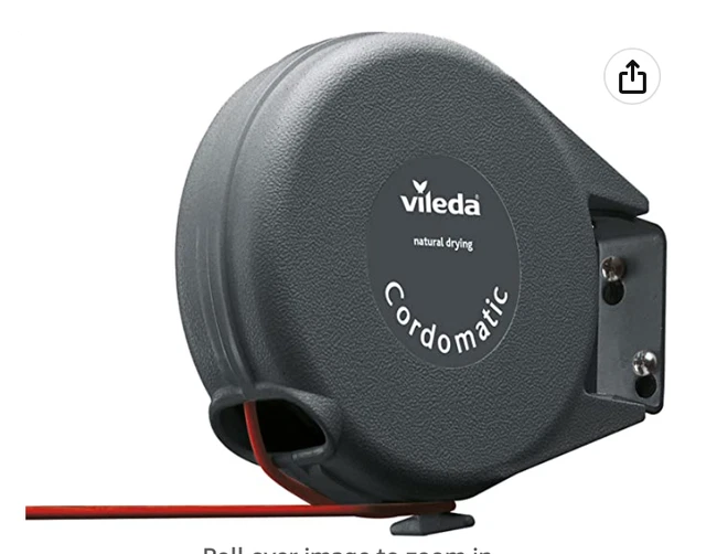 VILEDA CORDOMATIC RETRACTABLE Washing Clothes Line with 15m Outdoor ...