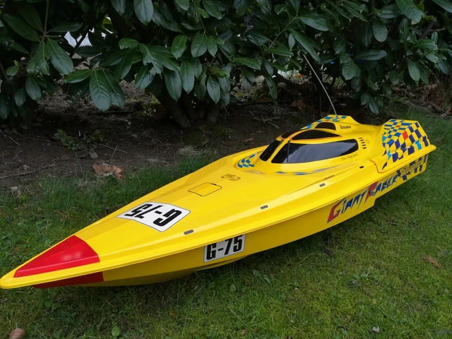 GRAUPNER G-75 GIANT RACER RC Speedboot Rennboot RC "motorisiert" LÄNGE ...
