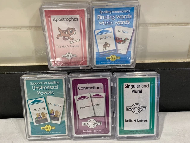 SMART KIDS SMART Chute Cards Contractions Singular Plural Apostrophes 5 ...