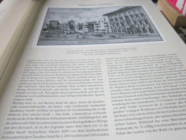 MÜNCHEN ARCHIV N 1040 Schwebinger Gasse um 1700 Johann Stridbeck d.J ...