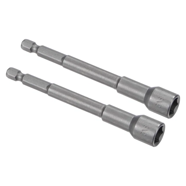 2PACK 1/4& QUICK-CHANGE Hex Shank 3/8" Magnetic Nut Driver Bit 4 ...